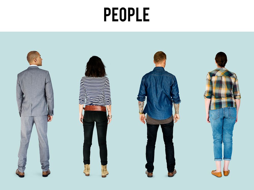 Group Diverse People Turn Back | Premium Photo - rawpixel