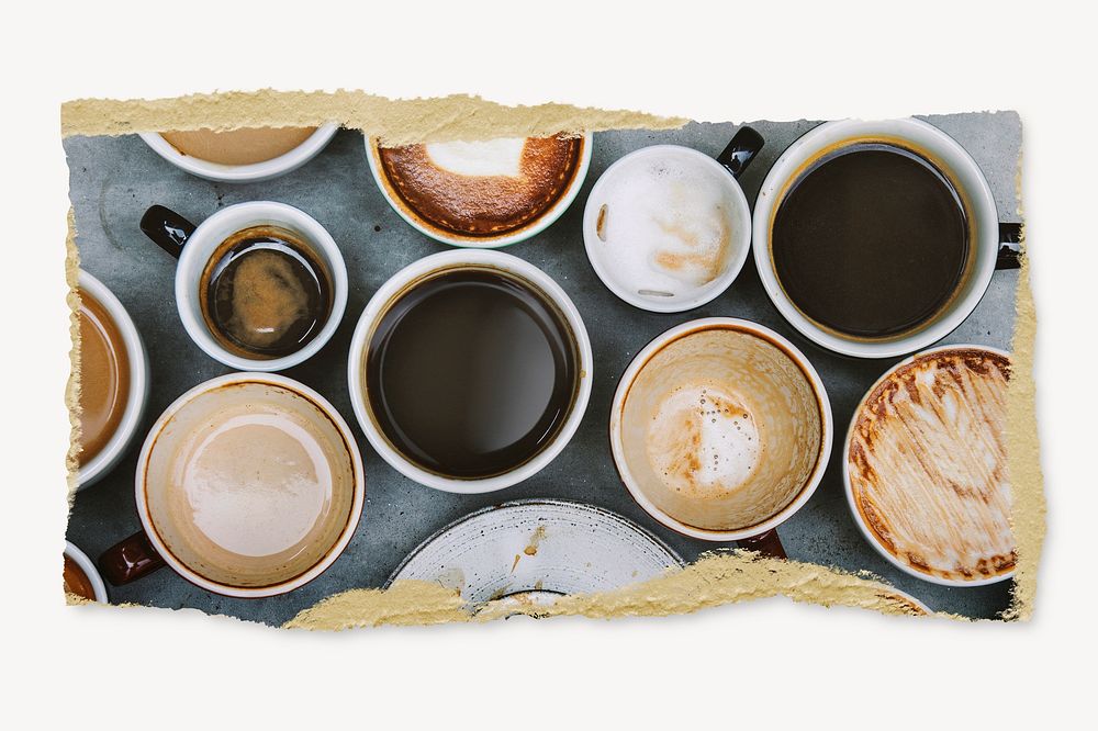 Coffee cups ripped paper, drink | Free Photo - rawpixel