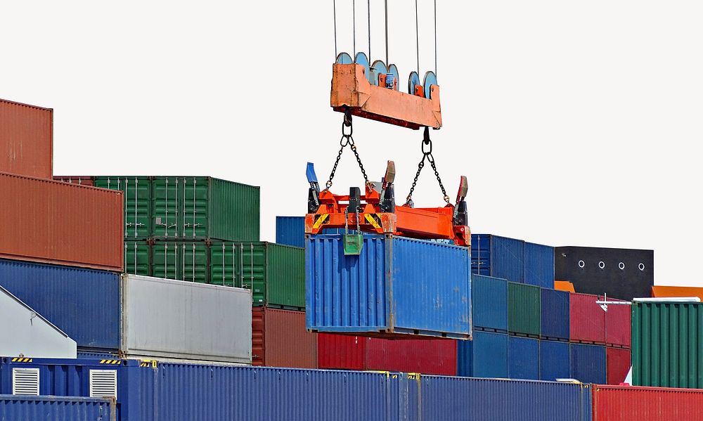 Cargo shipping container collage element | Premium PSD - rawpixel