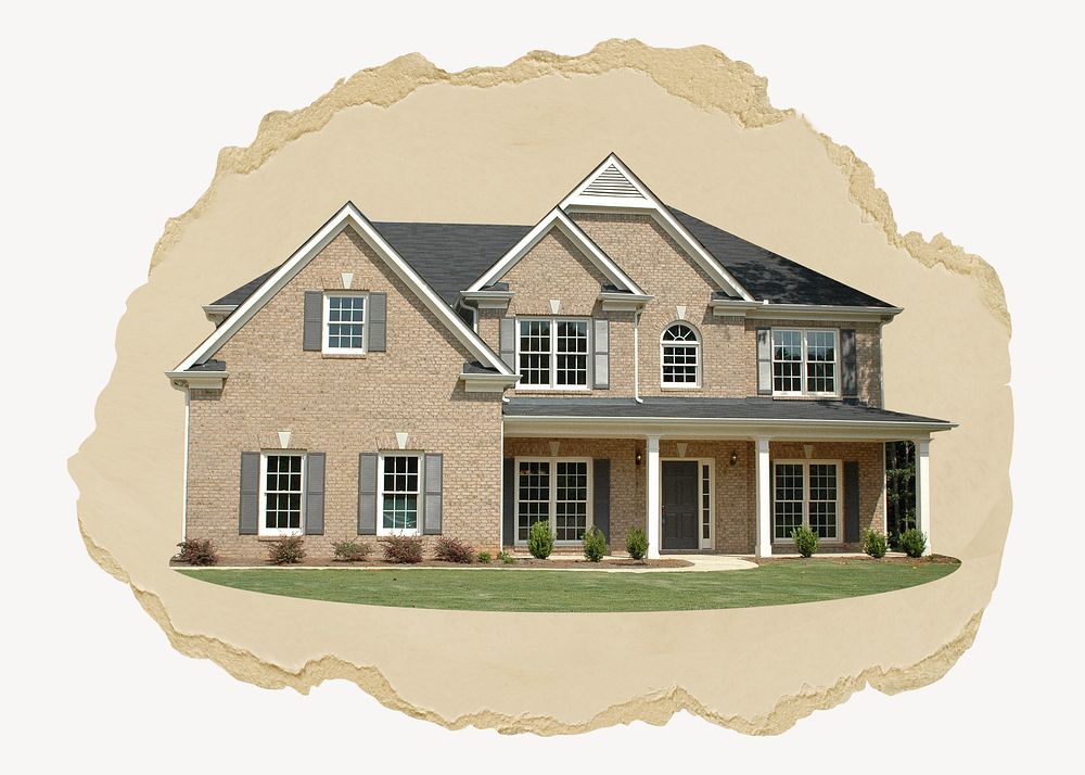 Modern house, ripped paper collage | Premium Photo - rawpixel