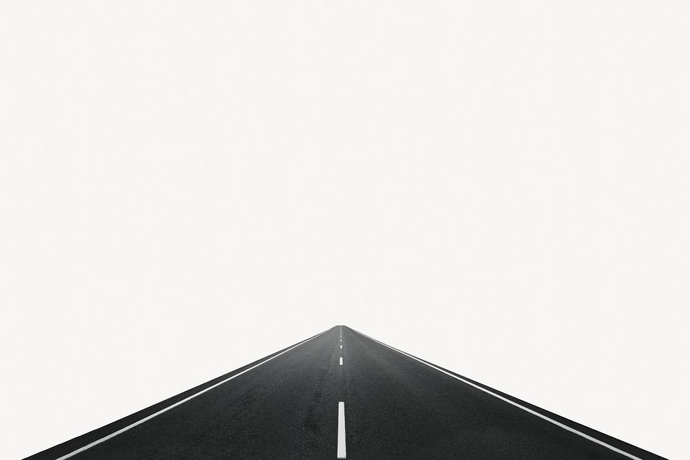 Asphalt road border background, white | Premium PSD - rawpixel