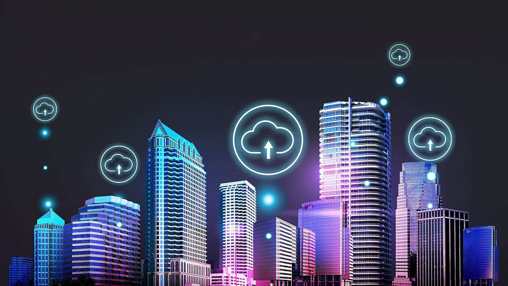 Cloud technology desktop wallpaper, business | Premium Photo - rawpixel