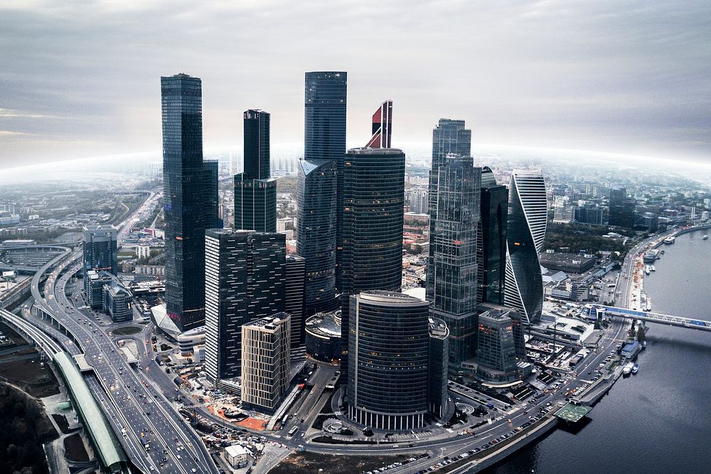 Modern city skyline & office | Free Photo - rawpixel