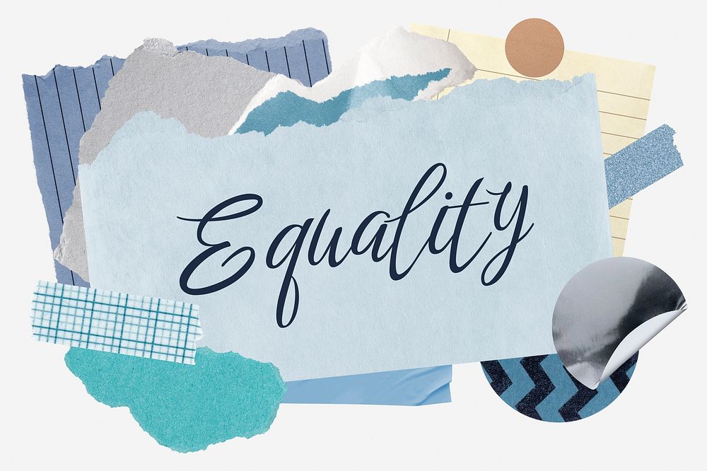 Equality word typography, aesthetic paper | Free Photo - rawpixel