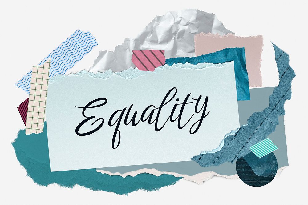 Equality word typography, aesthetic paper | Free Photo - rawpixel