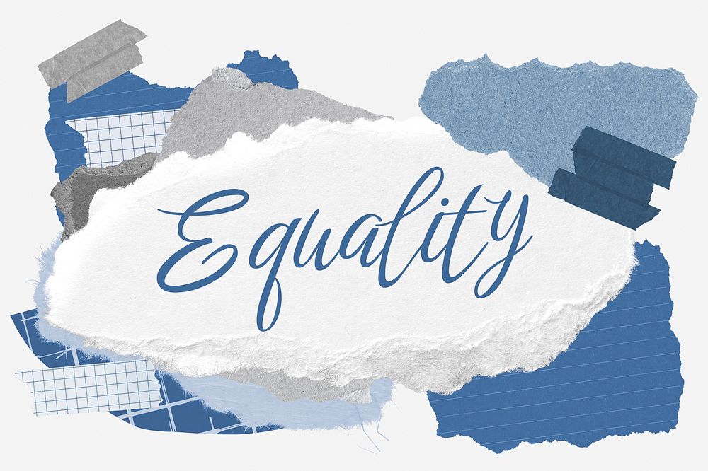 Equality word typography, aesthetic paper | Free Photo - rawpixel