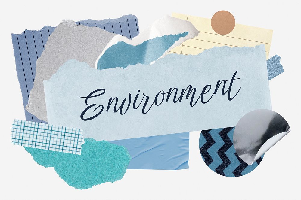 Environment word typography, aesthetic paper | Free Photo - rawpixel