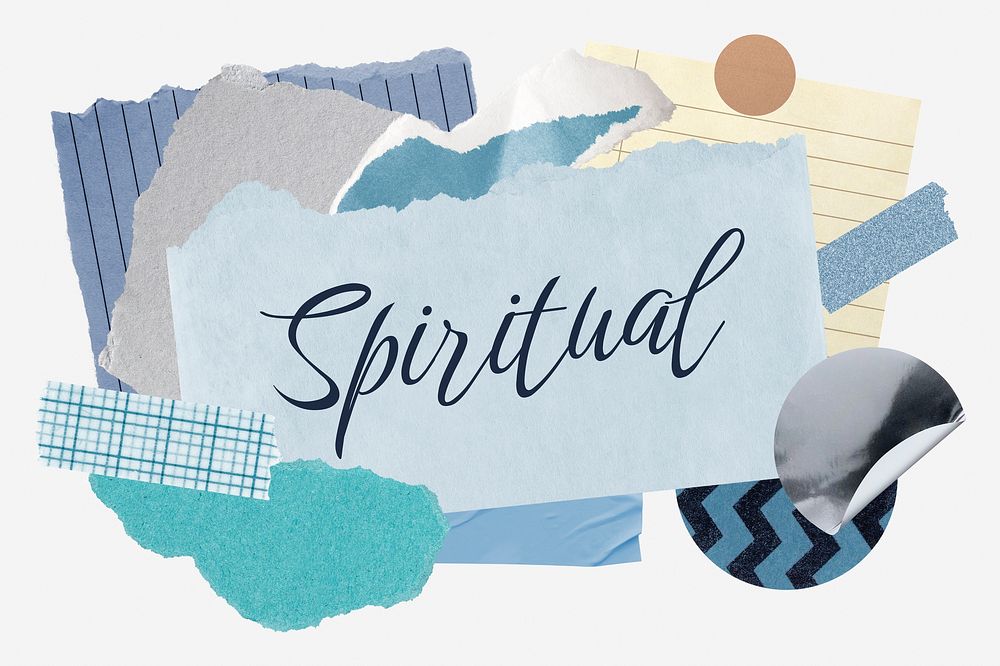 Spiritual word typography, aesthetic paper | Free Photo - rawpixel