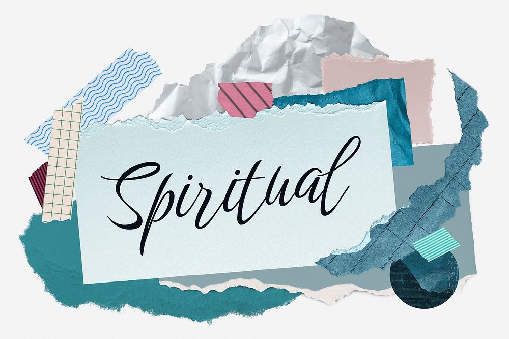Spiritual word typography, aesthetic paper | Free Photo - rawpixel