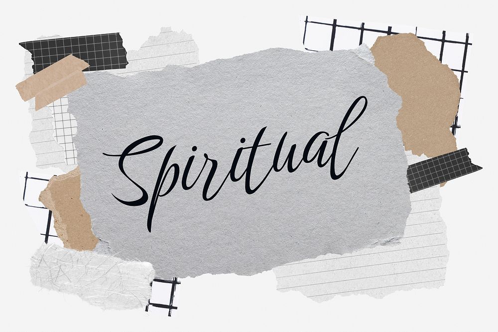 Spiritual word typography, aesthetic paper | Free Photo - rawpixel