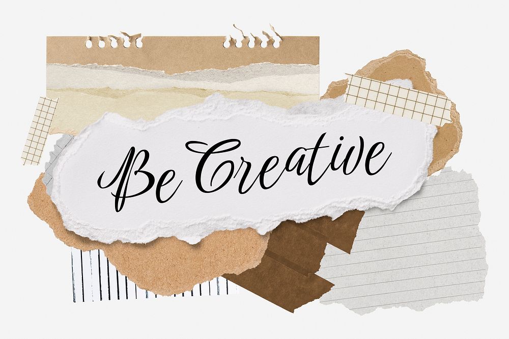 Be creative word typography, aesthetic | Free Photo - rawpixel