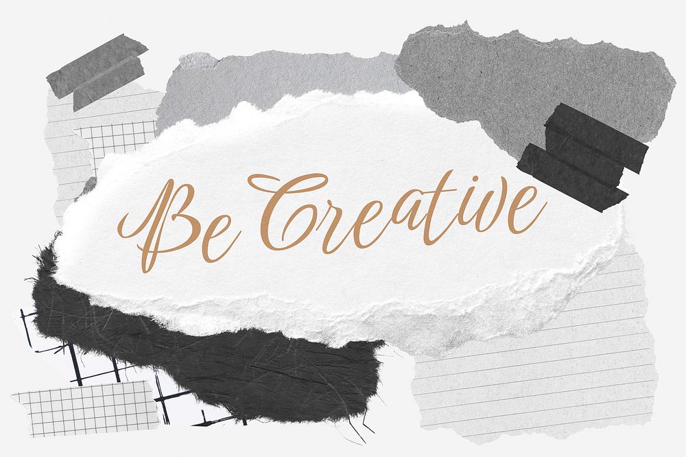 Be creative word typography, aesthetic | Free Photo - rawpixel