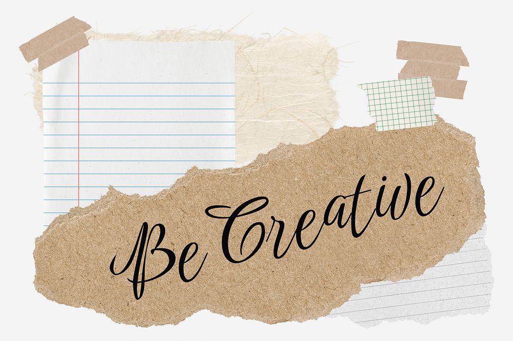 Be creative word typography, aesthetic | Free Photo - rawpixel