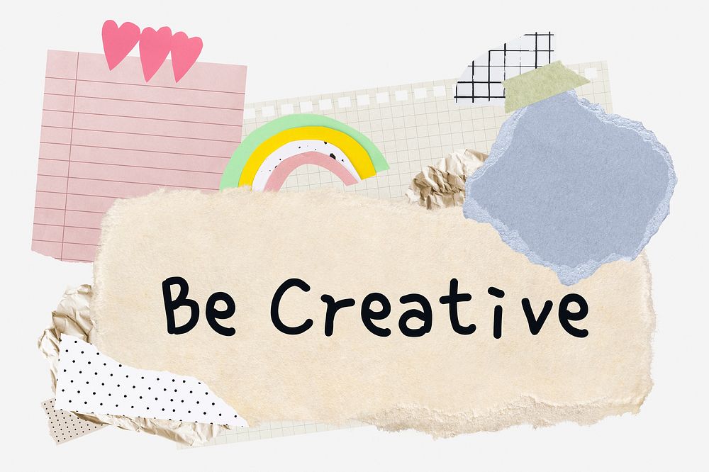 Be creative word typography, aesthetic | Free Photo - rawpixel