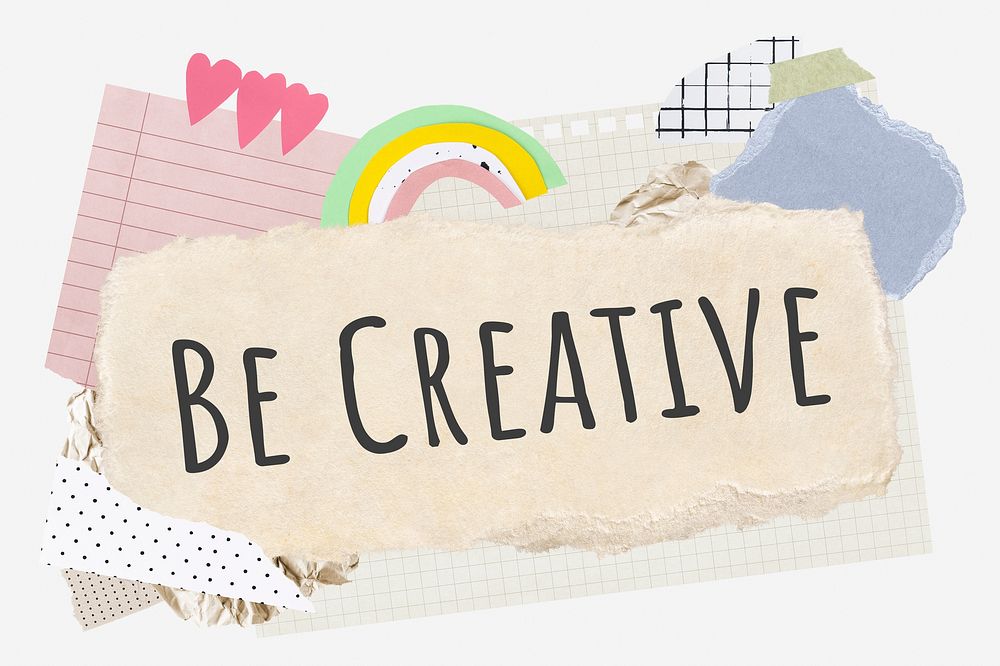 Be creative word typography, aesthetic | Free Photo - rawpixel