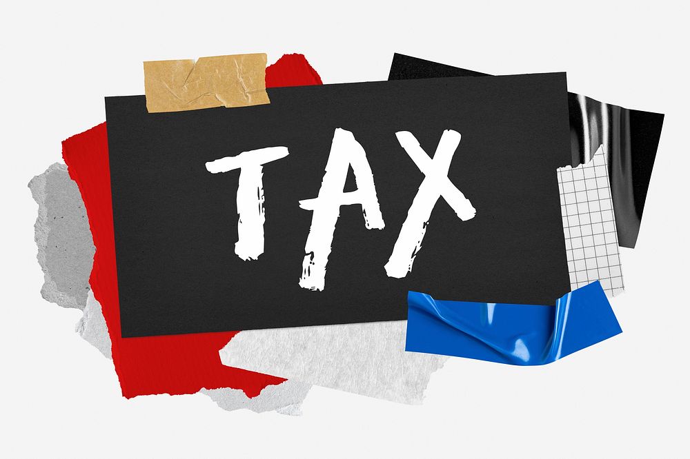 Tax word typography, aesthetic paper | Free Photo - rawpixel
