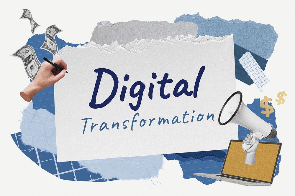 Digital Transformation word typography, marketing | Free PSD - rawpixel