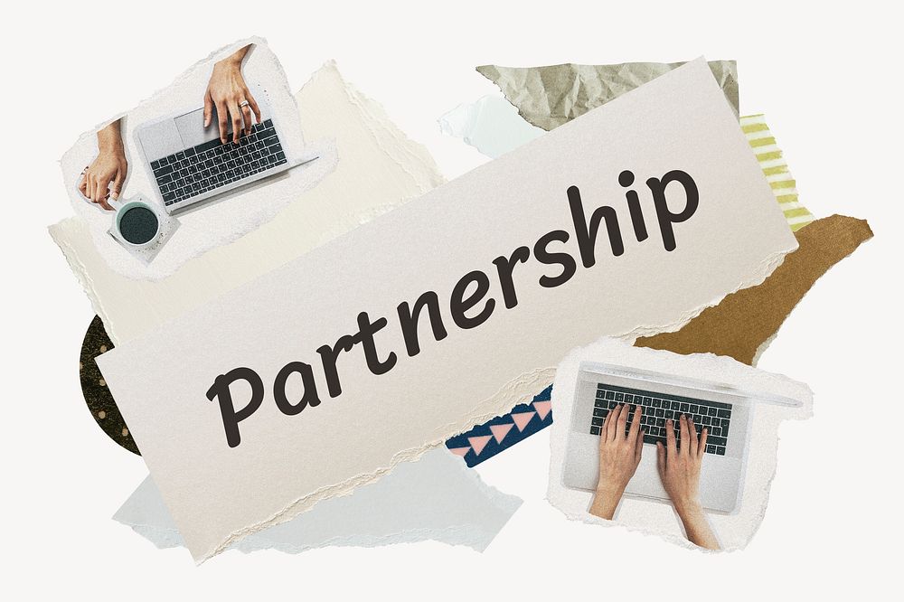 Partnership word typography, business aesthetic | Free Photo - rawpixel