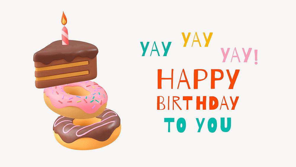 Birthday cake YouTube thumbnail template, | Premium Vector Template ...