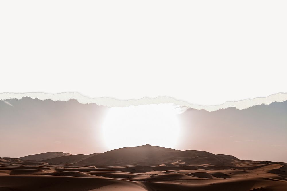 Sahara desert background, ripped paper | Premium Photo - rawpixel
