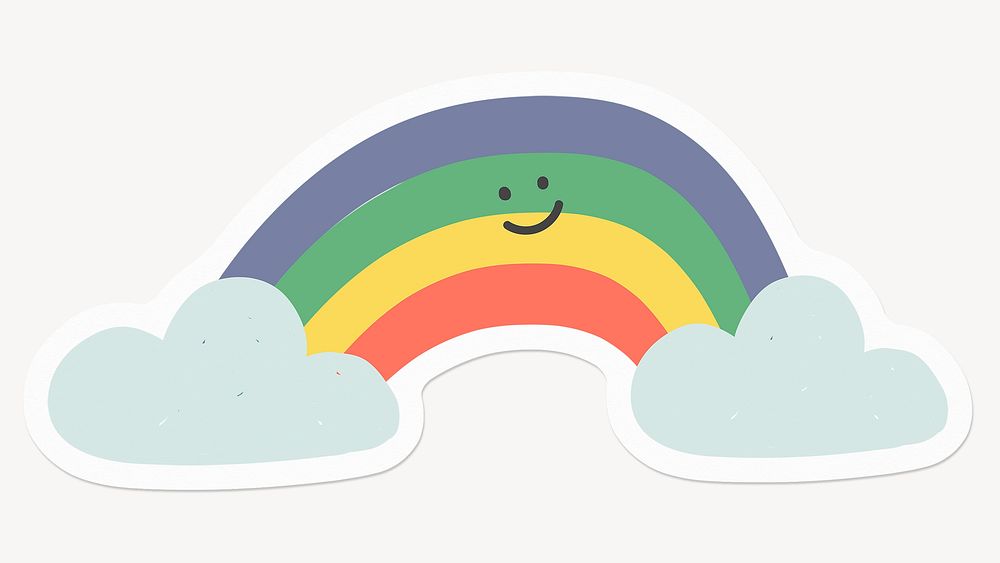 Smiling rainbow, cute drawing illustration | Premium Photo - rawpixel
