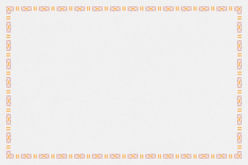 Orange ethnic frame element gray | Premium PSD - rawpixel