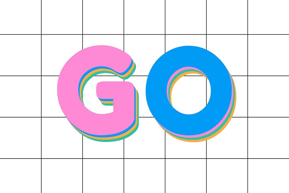 Go calligraphy boldface word font | Free Photo - rawpixel