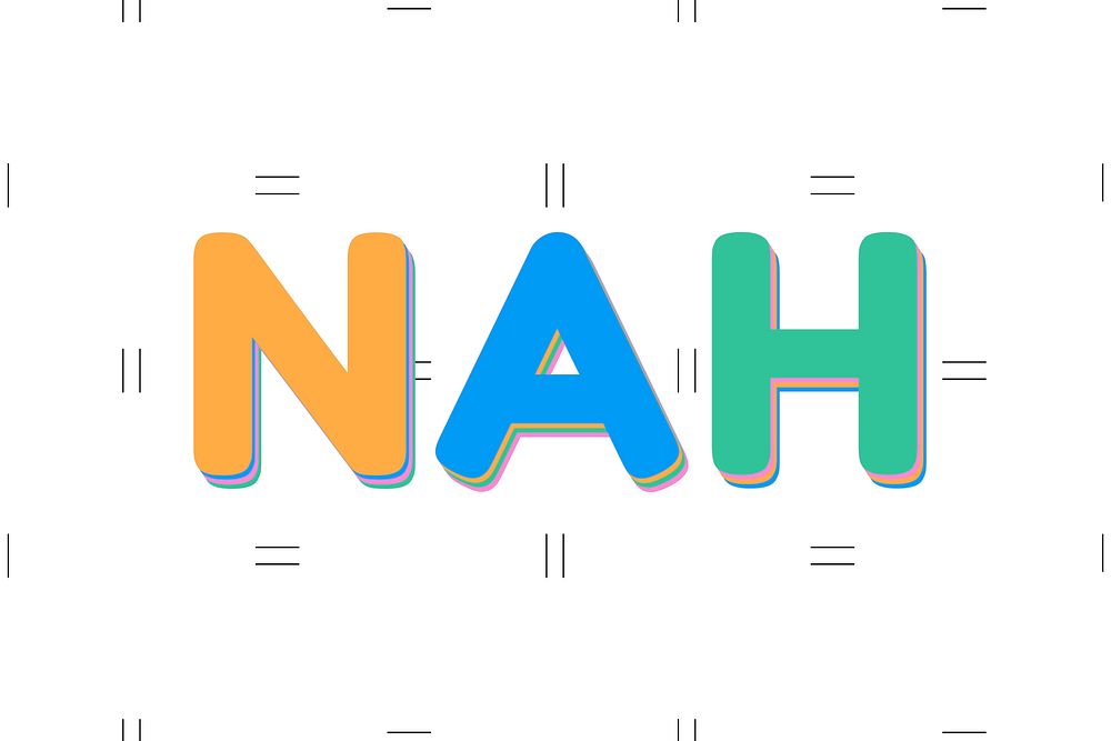 Nah bold text typography font | Free Photo - rawpixel