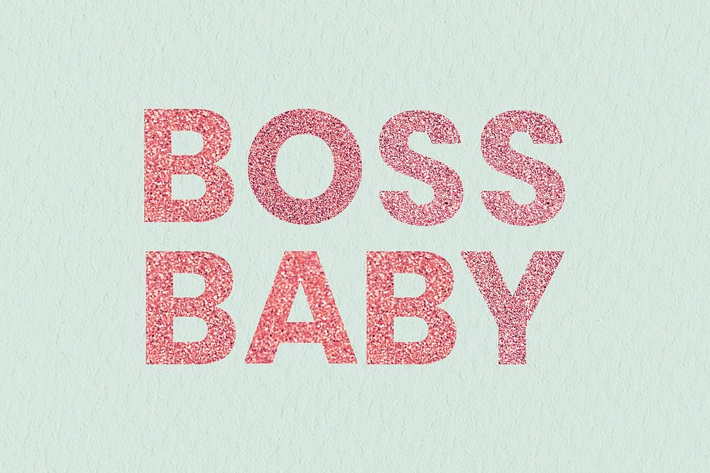 Boss Baby red glittery trendy | Free Photo - rawpixel
