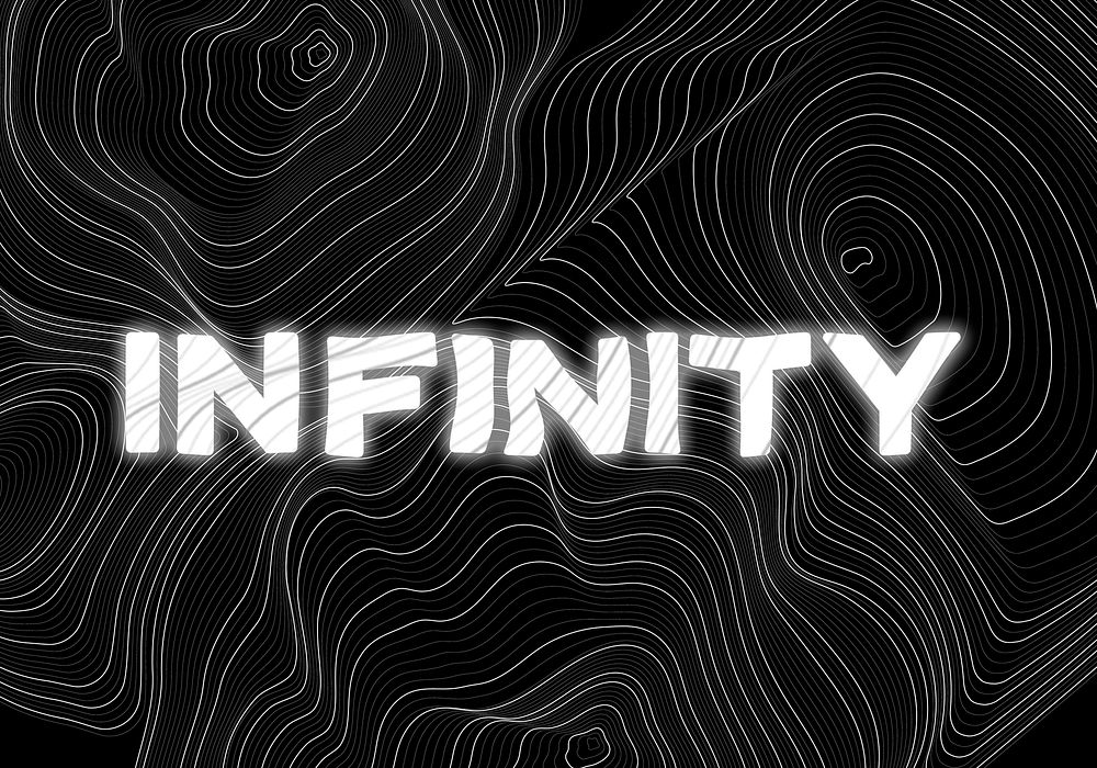 White neon infinity word topographic | Free Photo - rawpixel