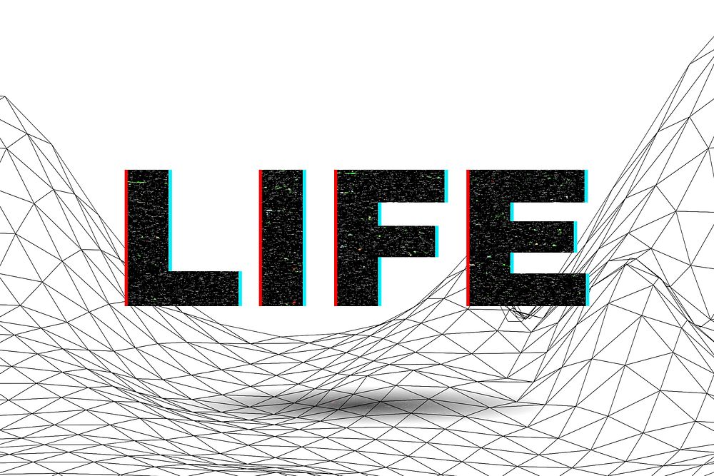 Text LIFE typography wavy background | Free Photo - rawpixel