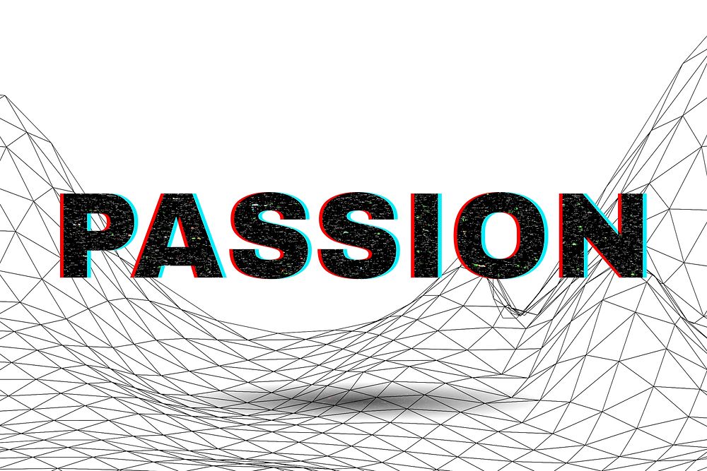 Text PASSION typography wavy background | Free Photo - rawpixel