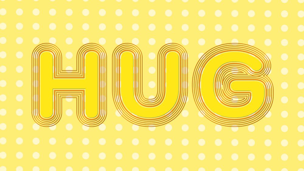 Hug ripple effect funky typography | Free Photo - rawpixel