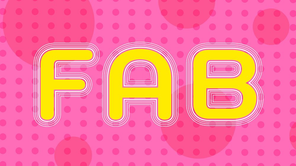 Fab funky offset stroke typography | Free Photo - rawpixel