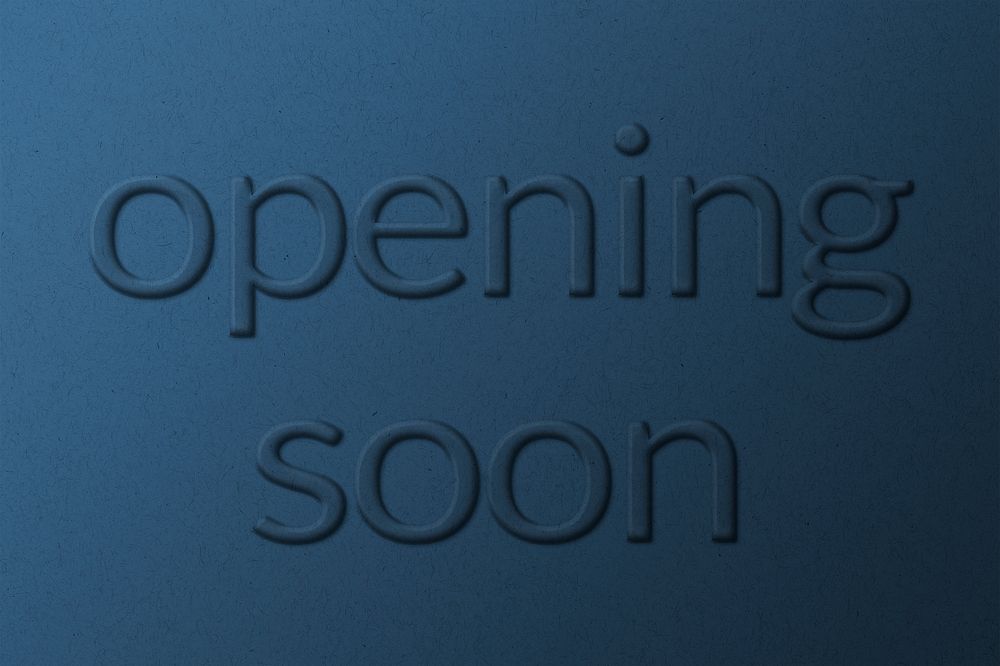 Opening soon message embossed typography | Free Photo - rawpixel