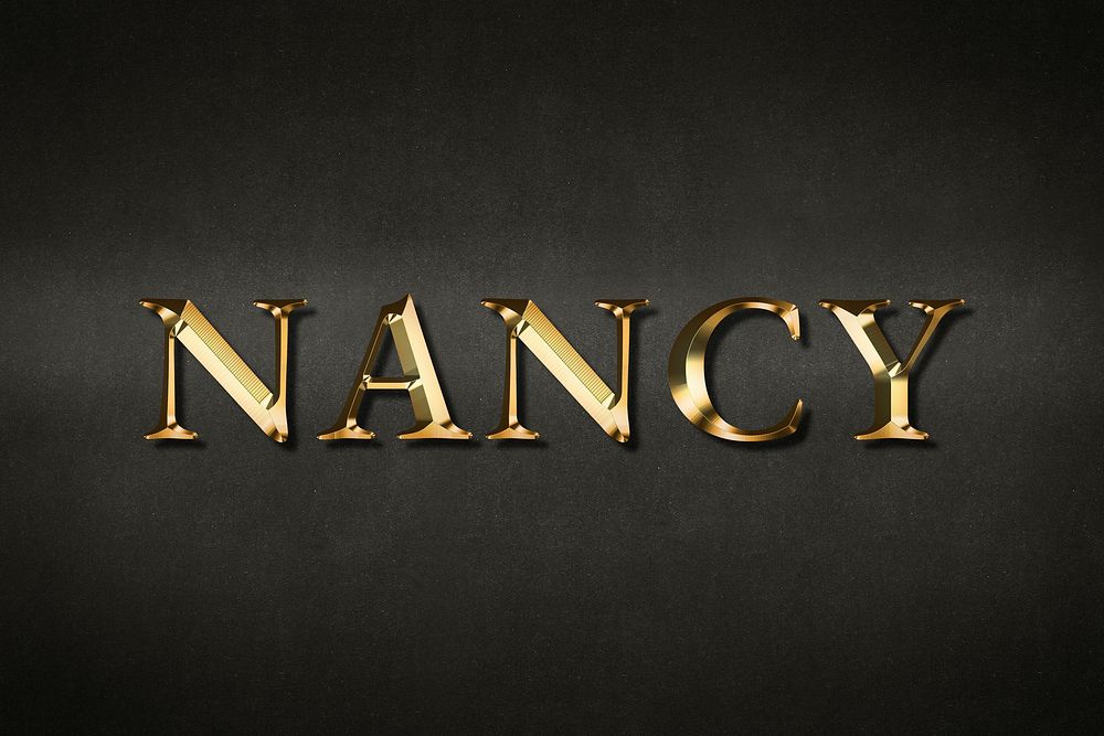 Nancy typography gold effect design | Free Photo - rawpixel