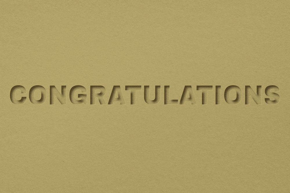 Congratulations text cut-out font typography | Free Photo - rawpixel