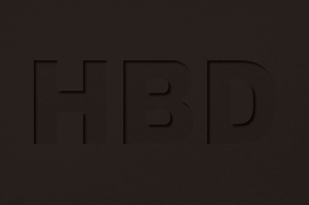 HBD word paper cut font | Free Photo - rawpixel