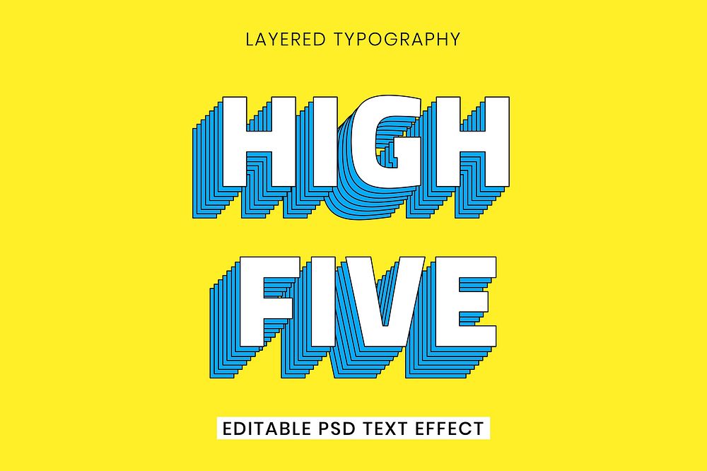 Retro layered word editable psd | Premium PSD Add-on - rawpixel