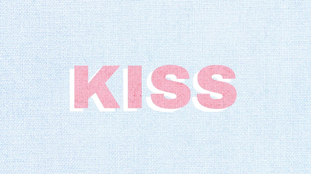 Kiss drop shadow font typography | Free Photo - rawpixel