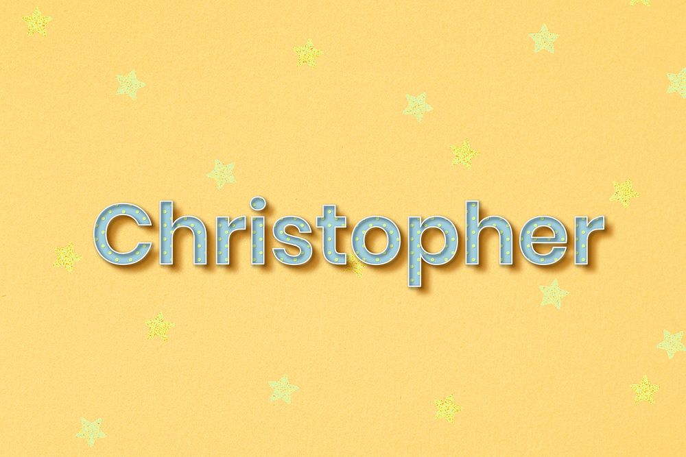 Male name Christopher typography word | Free Photo - rawpixel