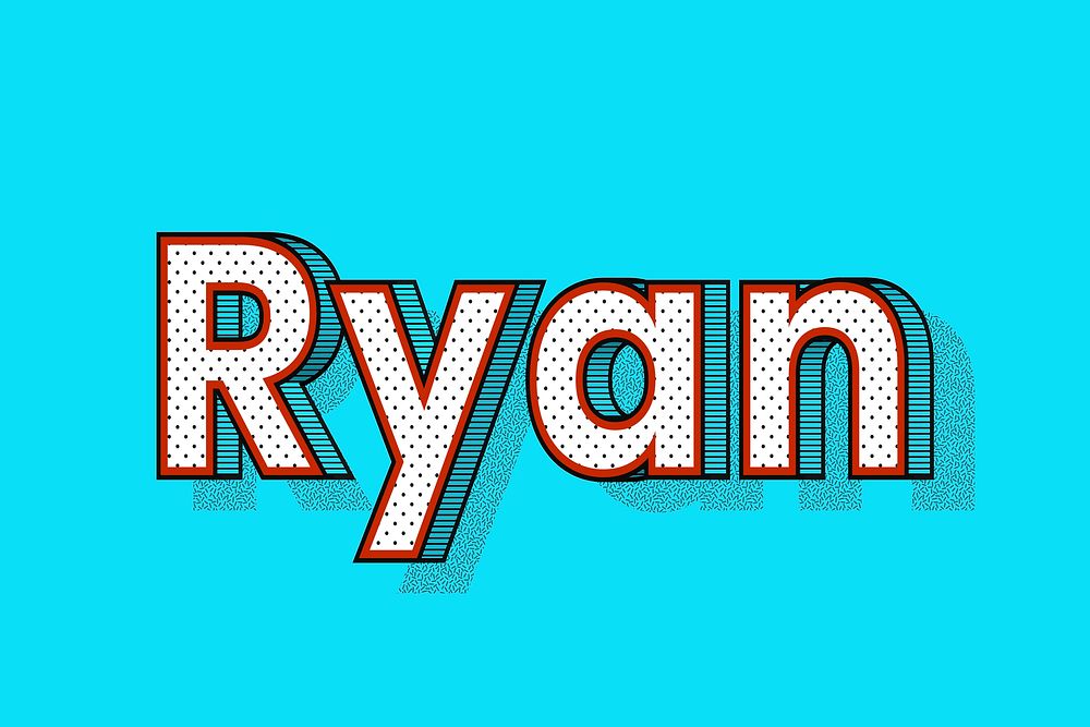 Male name Ryan typography lettering | Premium Photo - rawpixel