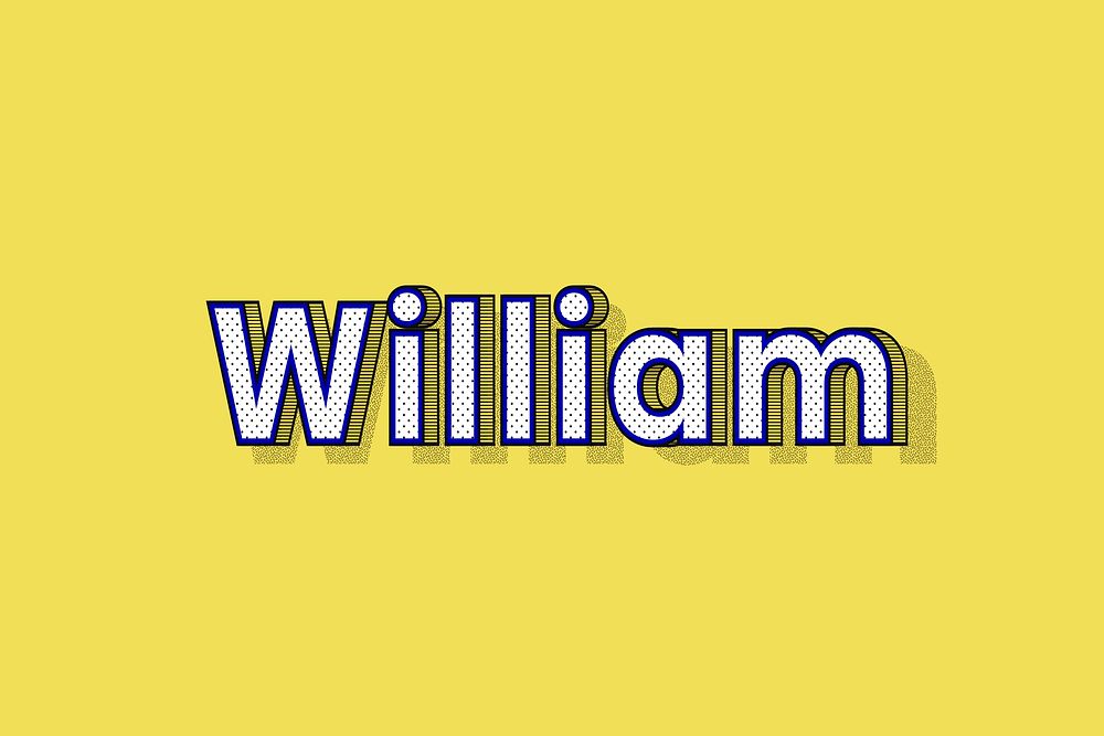 Male name William typography lettering | Premium Photo - rawpixel