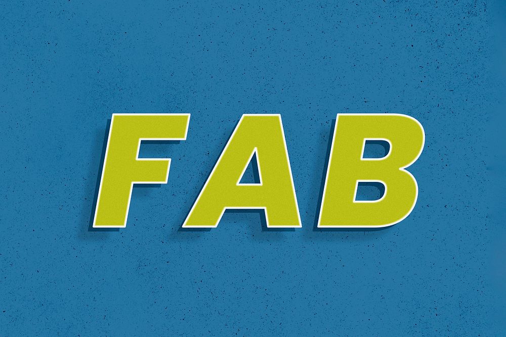 Bold text fab word retro | Free Photo - rawpixel