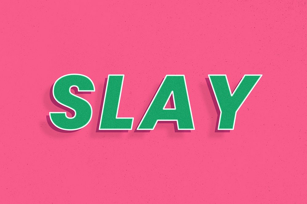 Slay word retro 3d effect | Free Photo - rawpixel