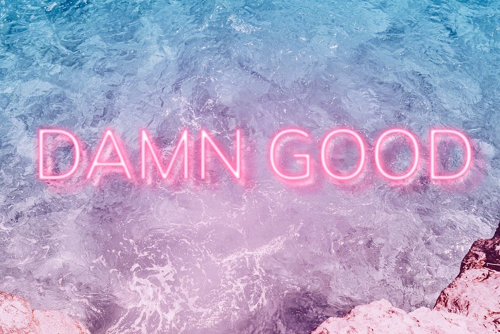 Damn good neon word typography | Free Photo - rawpixel