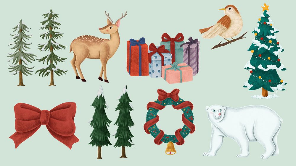 Christmas season illustration hand drawn | Premium Photo - rawpixel