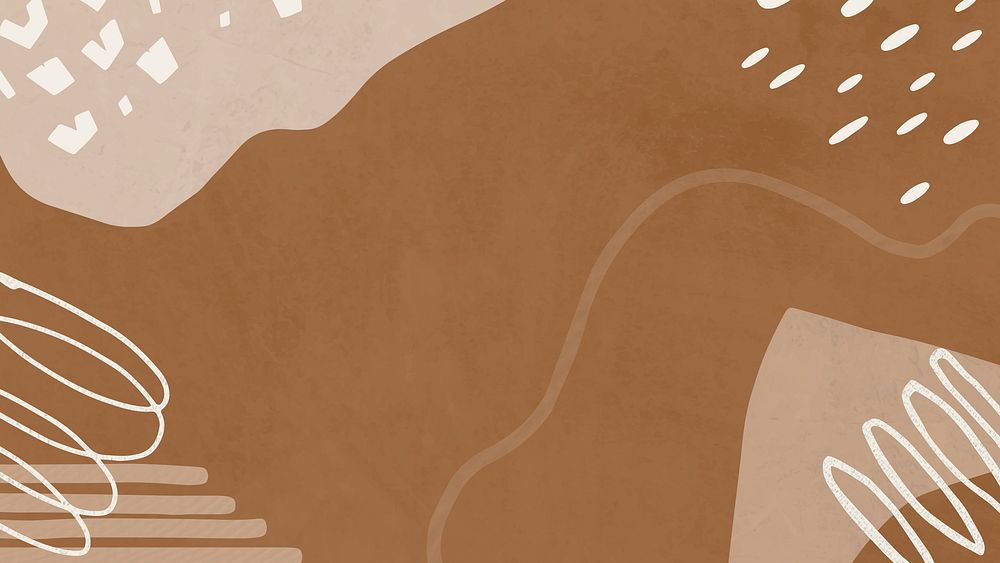 Brown background psd abstract memphis | Premium PSD - rawpixel