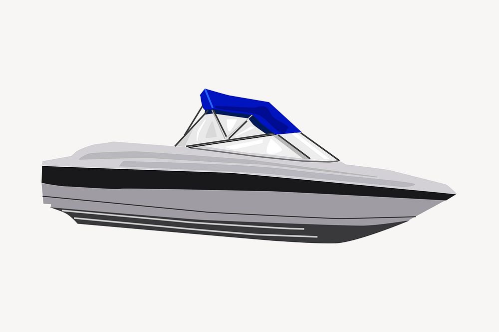 Speed boat clipart, illustration. | Free Photo - rawpixel