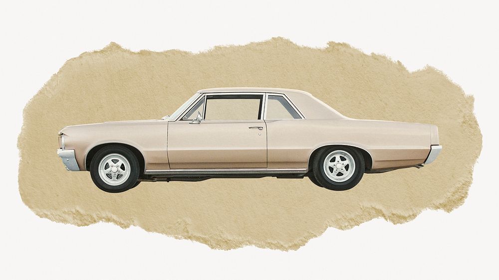 Classic car, ripped paper collage | Premium Photo - rawpixel